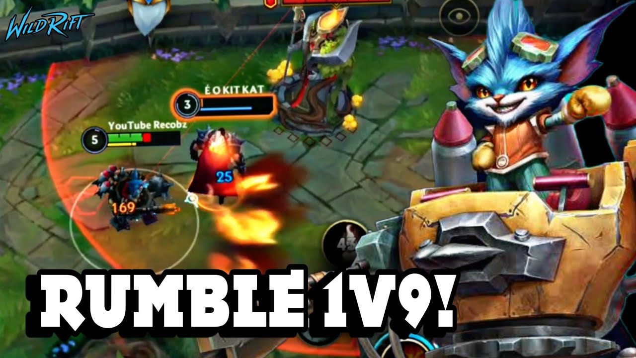 O FAMOSO 1V9 DE RUMBLE! NÃO TINHA TIME NESSA PARTIDA, TENTEI O ...
