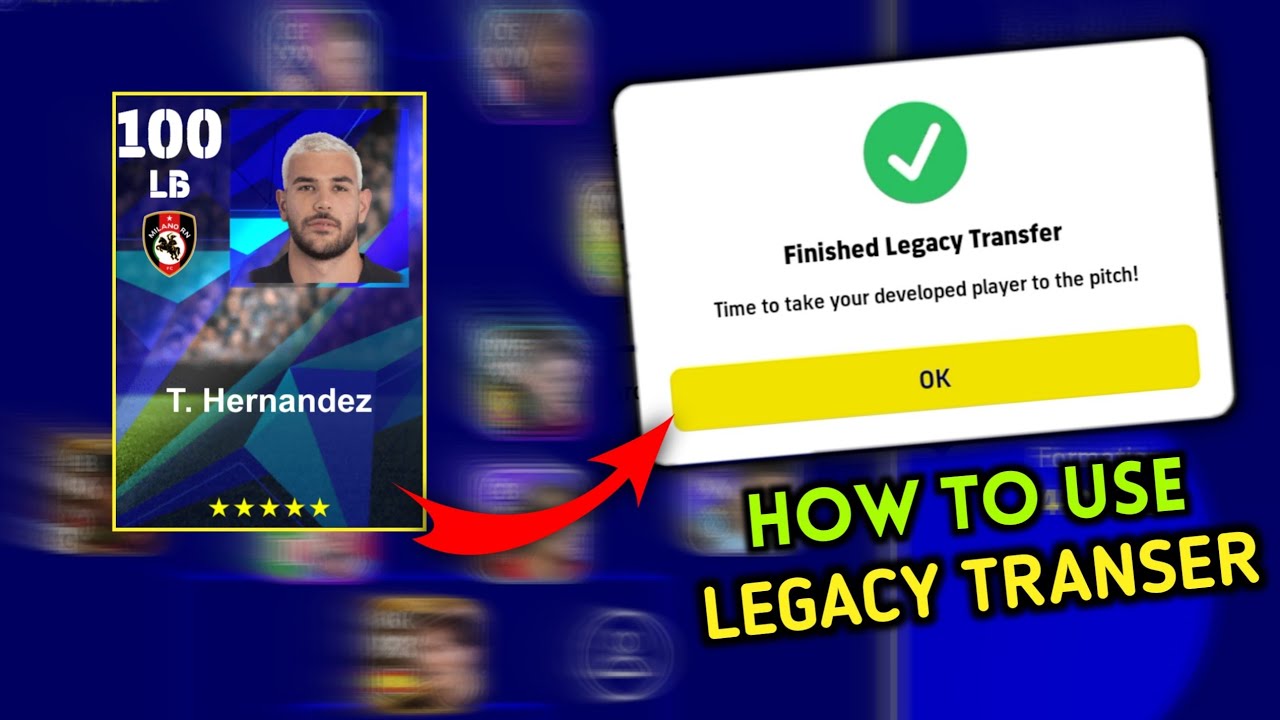 Use legacy transfer in efootball 2023 mobile - YouTube