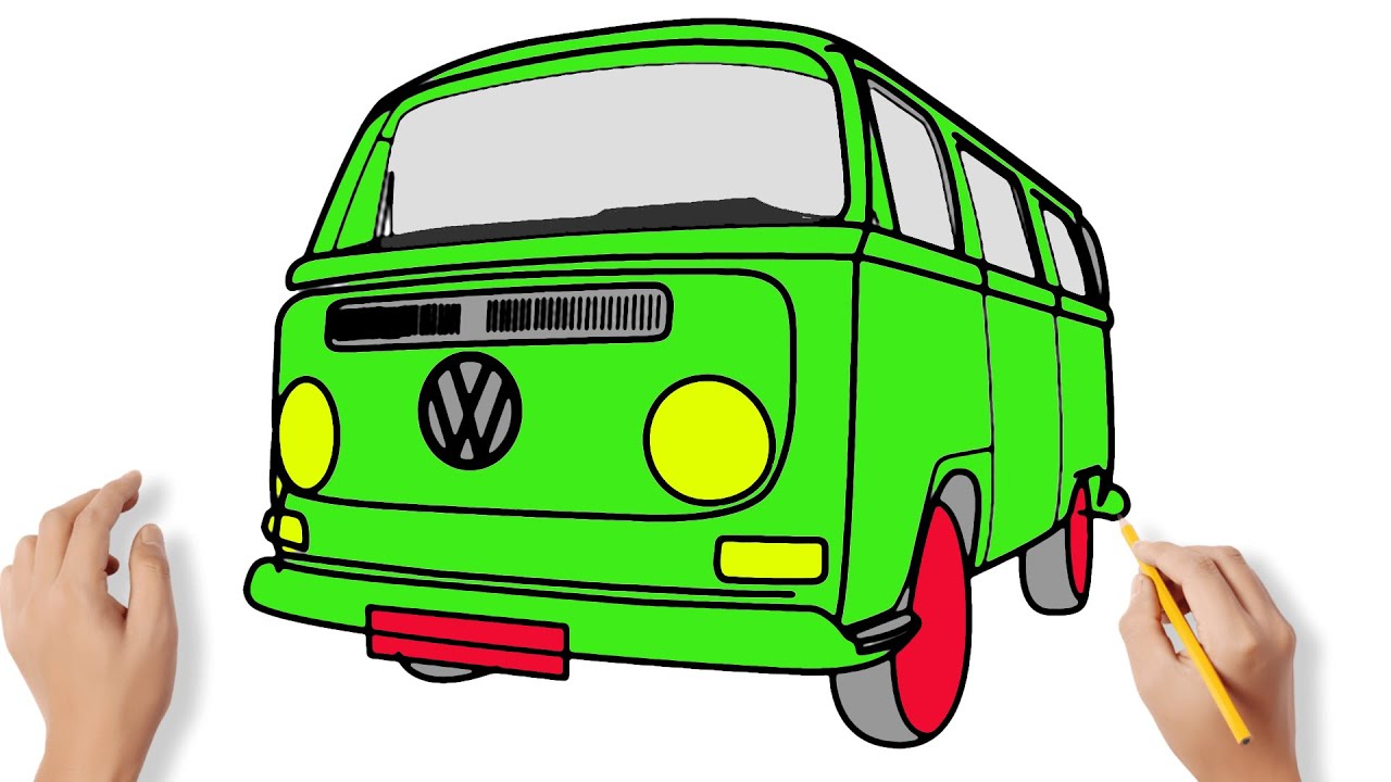 Sweet Minibus Drawing - Digital Drawings - YouTube