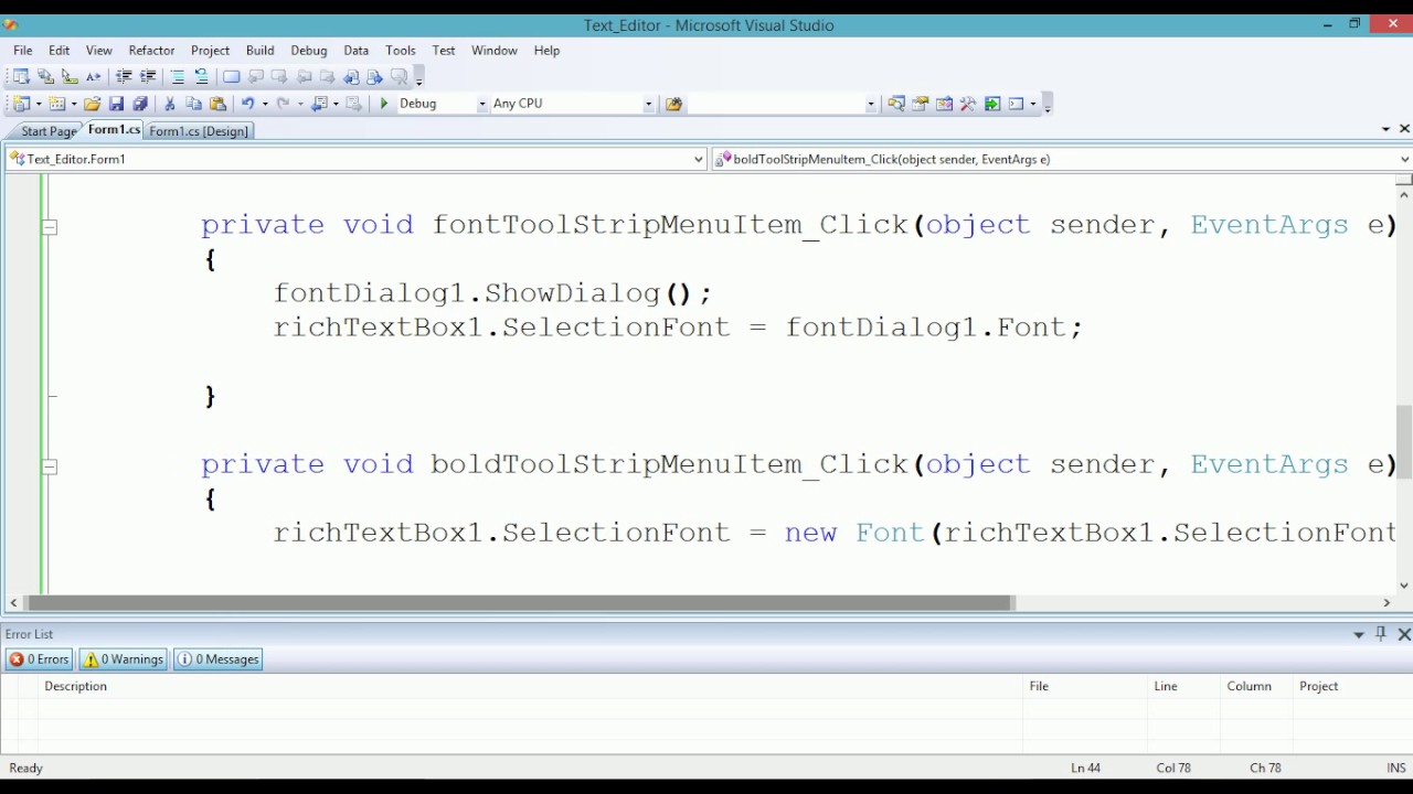 C# - Windows Applications - Text Editor - YouTube