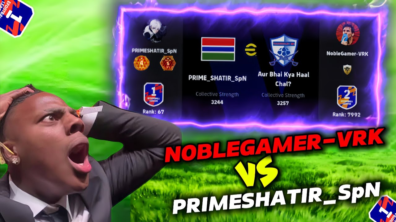 Prime Shatir VS The Noble Gamer 💯 | efootball 2025 Division 🔥💯 - YouTube