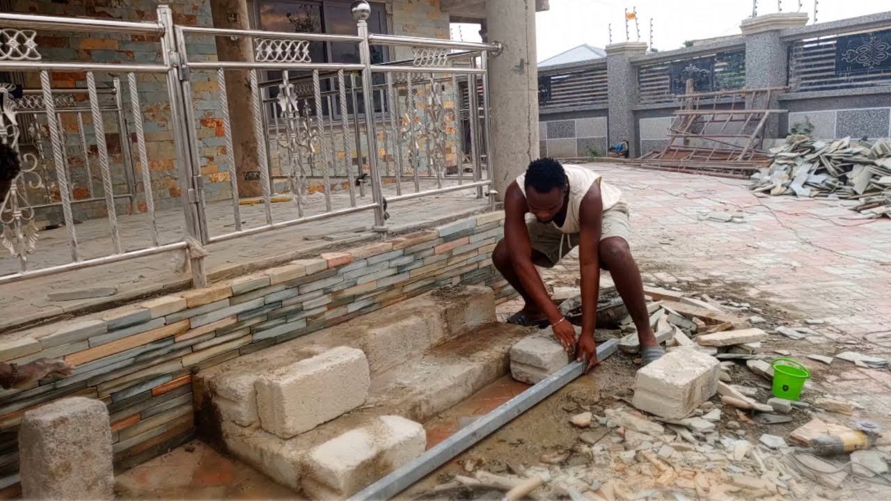 Steven stone design forming new stairs - stonemasonry - YouTube