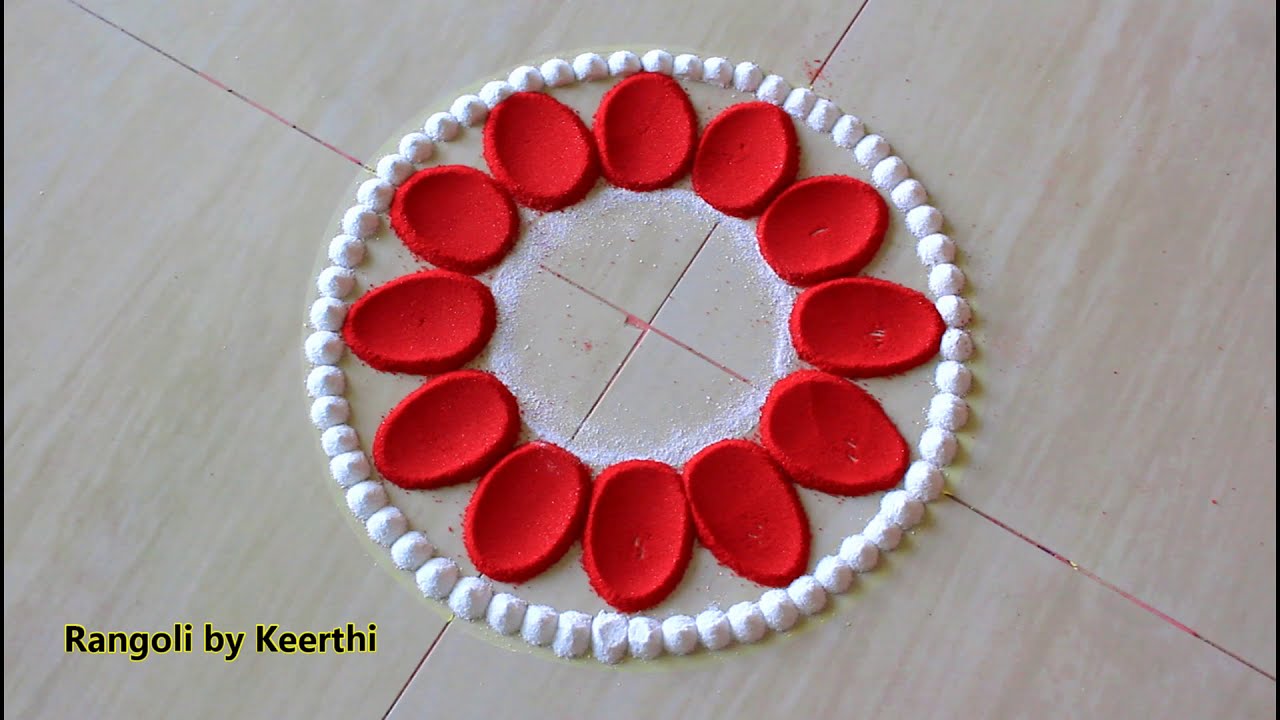 Tamil new year rangoli design l diya rangoli l Rangoli for april 14 l ...