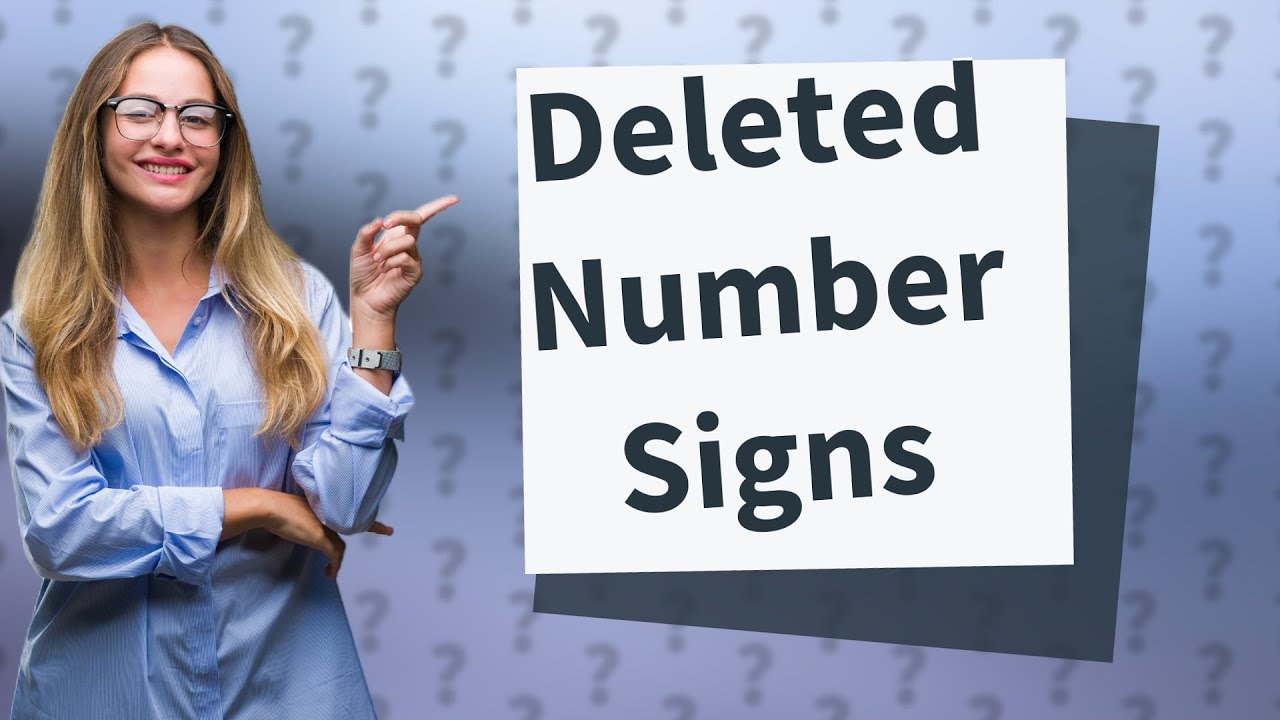 How do you know if someone deleted your numbers? - YouTube