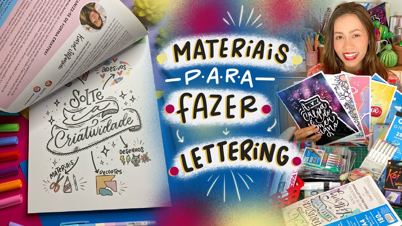 Materiais e produtos para fazer LETTERING | KAROL STEFANINI - YouTube