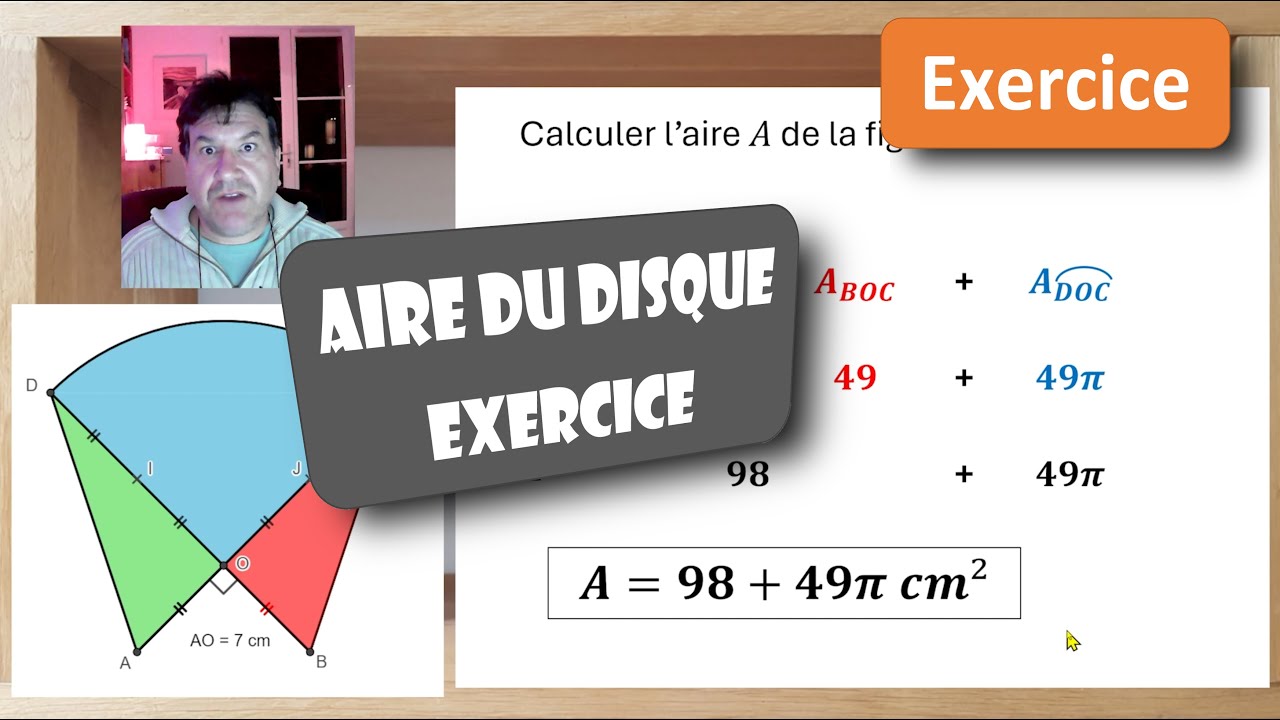 Maths collège - Le cercle - Aire - Exercice - YouTube