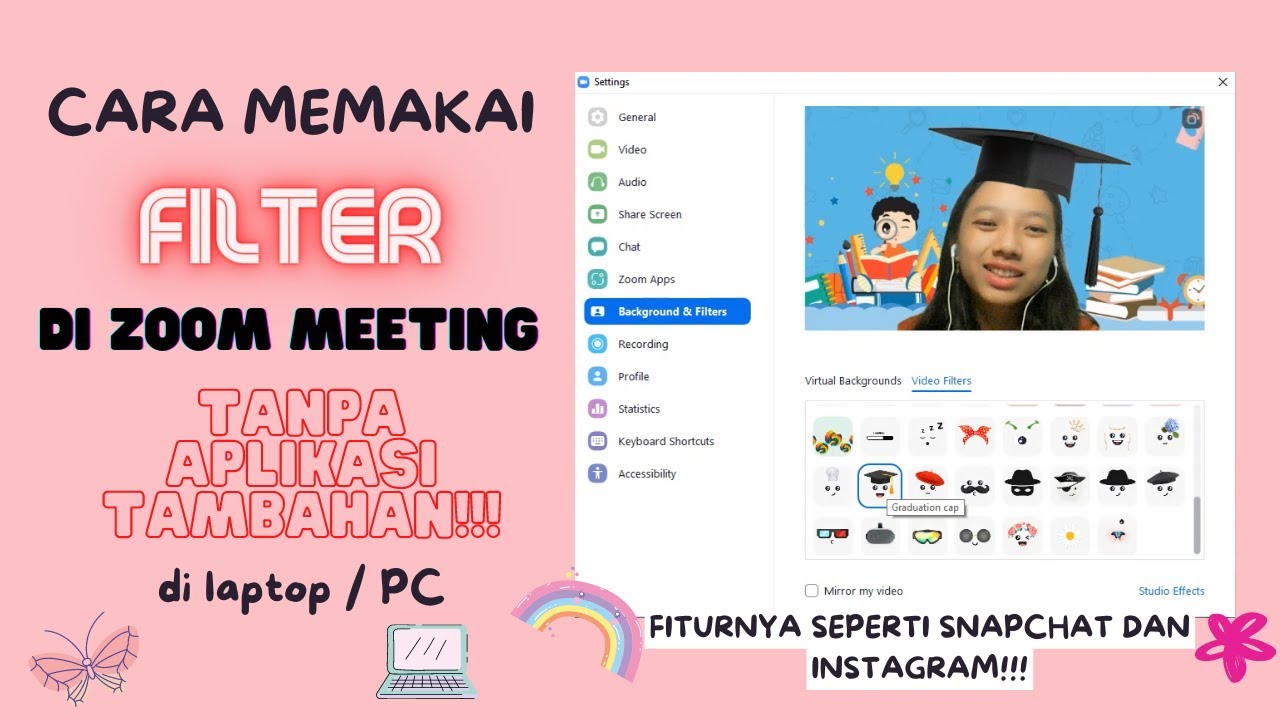 CARA PAKAI FILTER ZOOM DI LAPTOP SEPERTI INSTAGRAM DAN SNAPCHAT TANPA ...