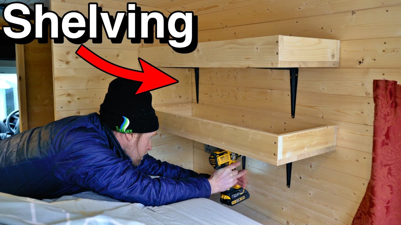 Fitting Wooden Shelves to our Van! | Van Build Ep.21 - YouTube