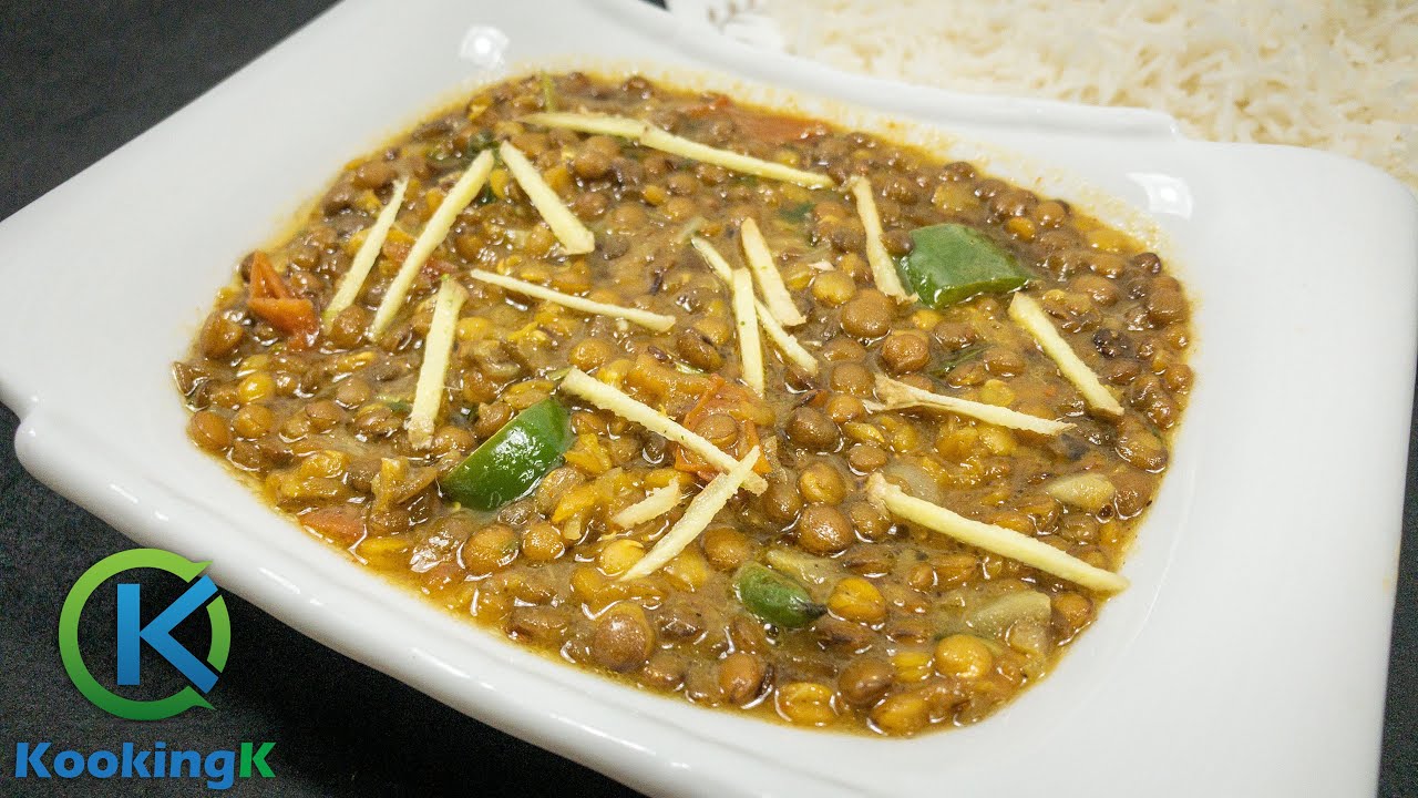 Sabut Masoor ki Dal Recipe - Sabat Masor ki Dal - Kali Masoor ki Daal ...