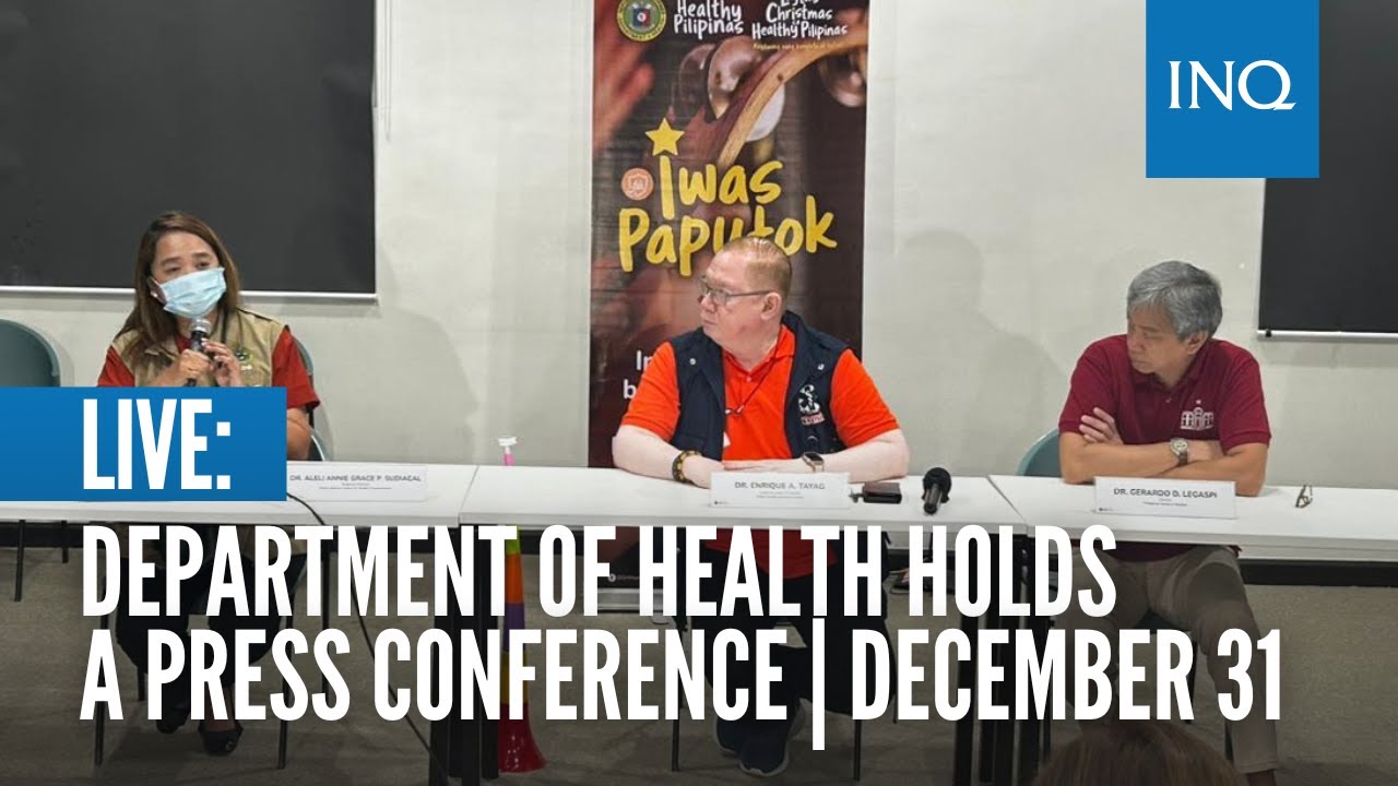 Department of Health holds a press conference | December 31 - YouTube