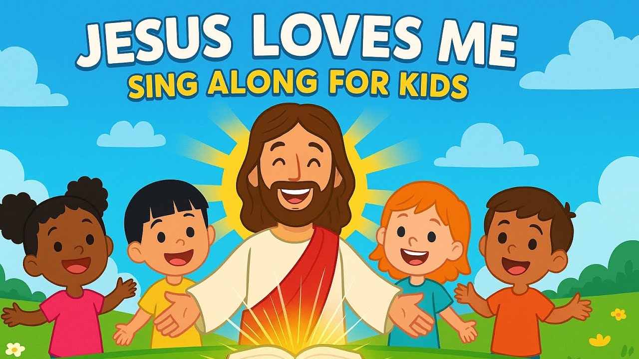 JESUS LOVES ME. JESUS LOVES THE LITTLE CHILDREN. ANIMATED NURSERY RHYME ...