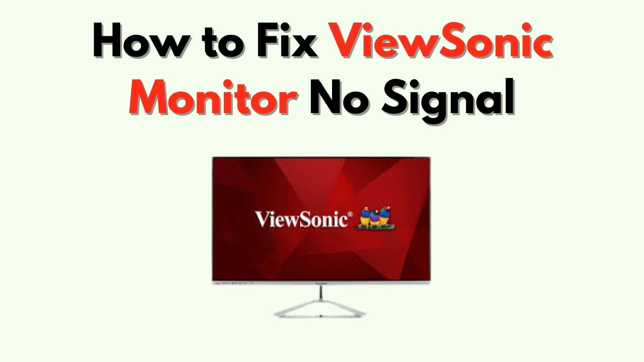 How to Fix ViewSonic Monitor No Signal – Cable, Input Source & Wake ...