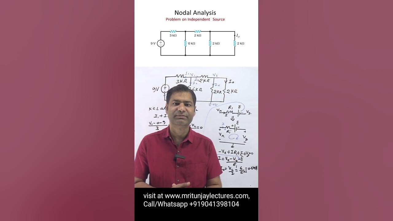 Nodal analysis problem with solutions with tricks | Basic Electrical ...
