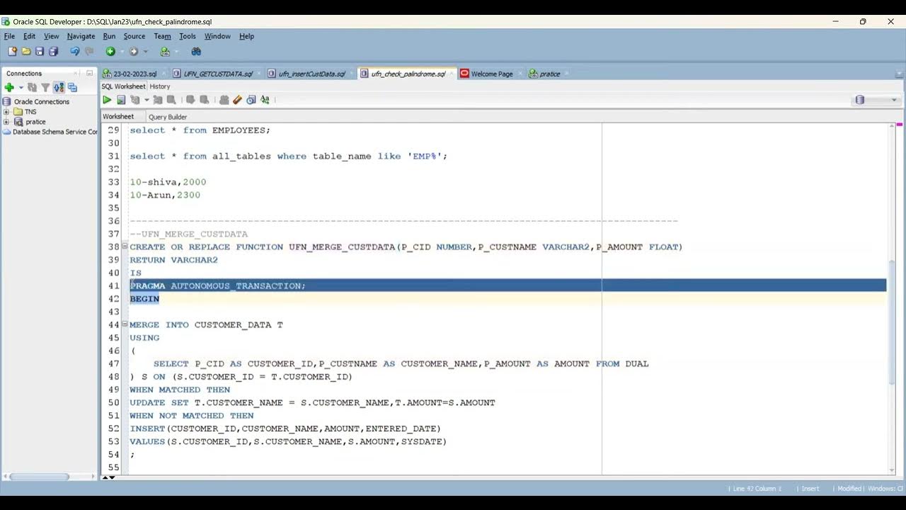 Pragma Autonomous Transactionoracle Functions With Dml Statements Youtube
