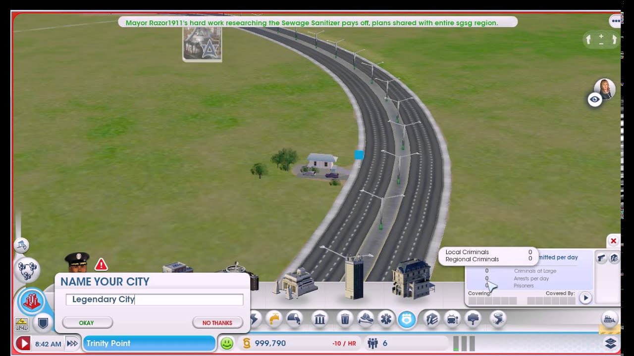 SimCity UI test - YouTube