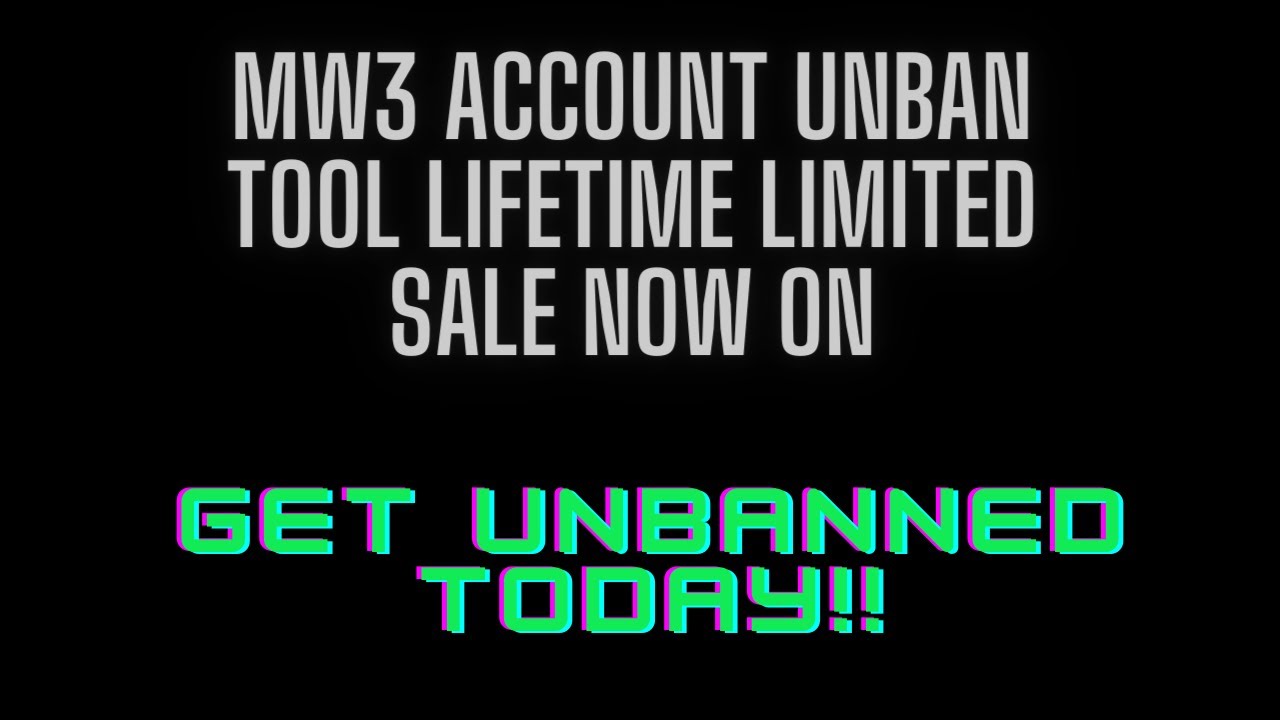 MW3 ACCOUNT UNBAN SERVICE WARZONE 2 CALL OF DUTY - YouTube