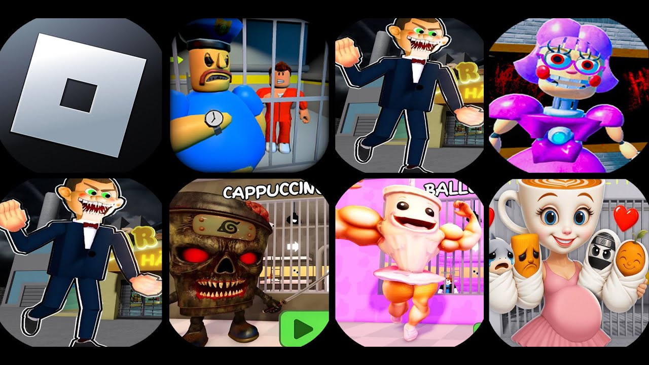 Roblox,BARRY'S PRISON RUN!,RUN FROM GRANDPA!,Poppy Playtime 4,Papa ...