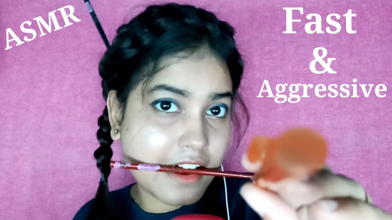 ASMR Fast & Aggressively Tapping On Your Face With Mouth Sounds - YouTube