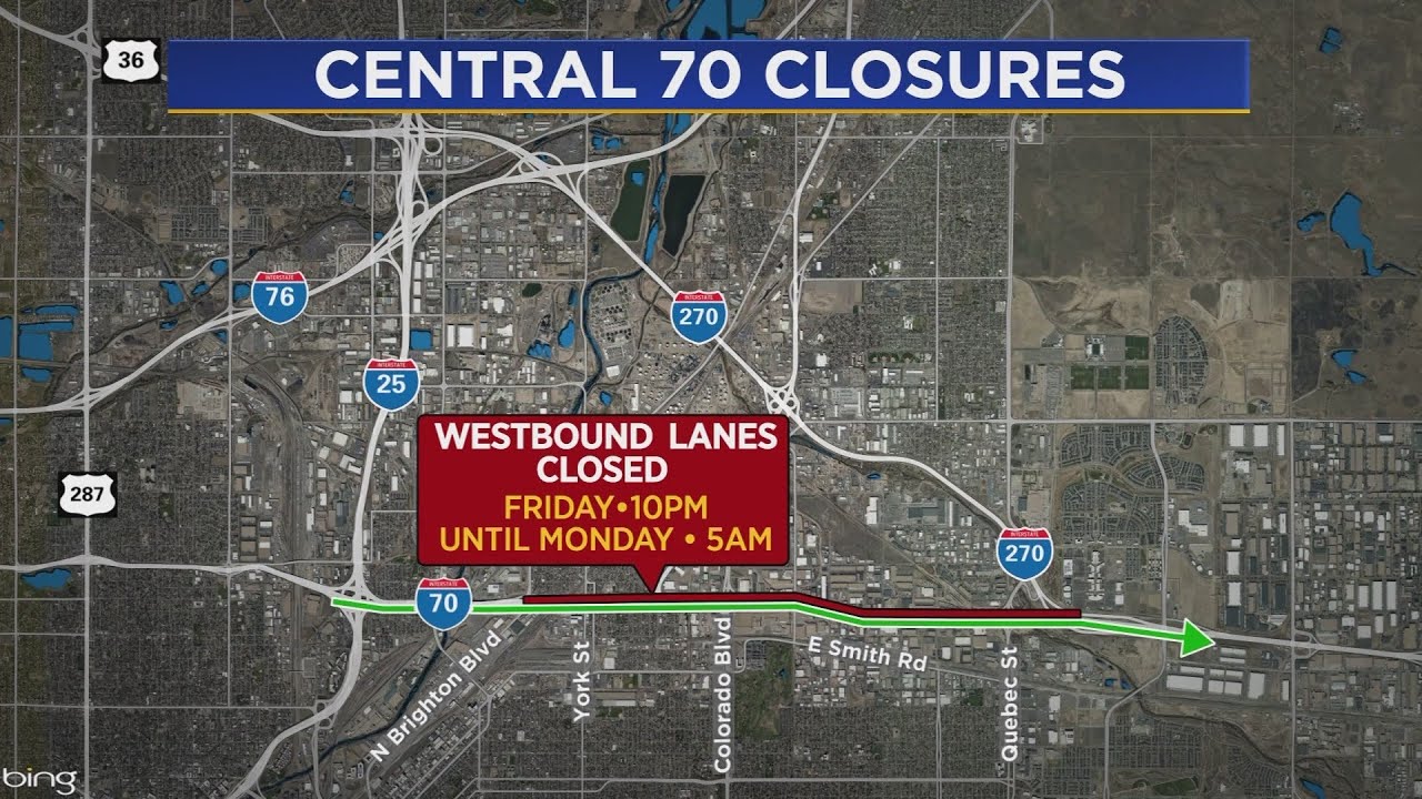 I-70 closure ahead: westbound lanes will be shut down in Denver area ...