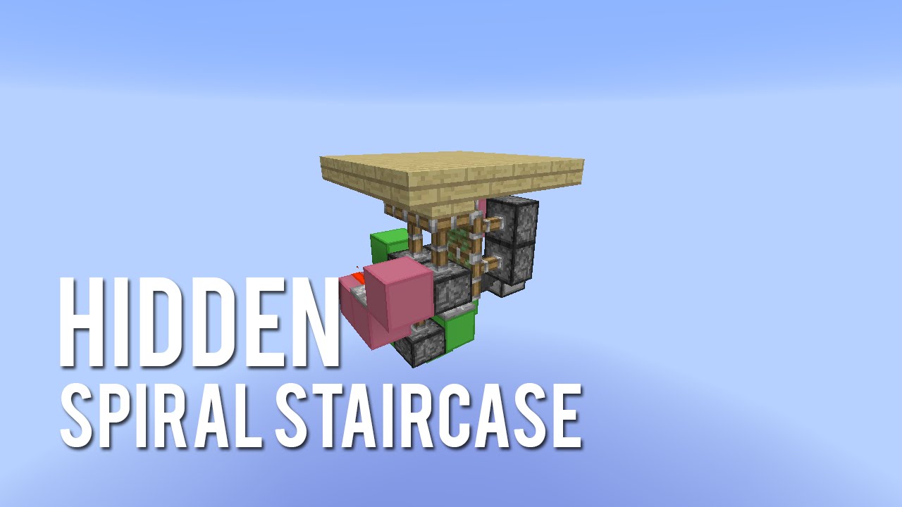 Redstone: Hidden Spiral Staircase [Tutorial] - YouTube