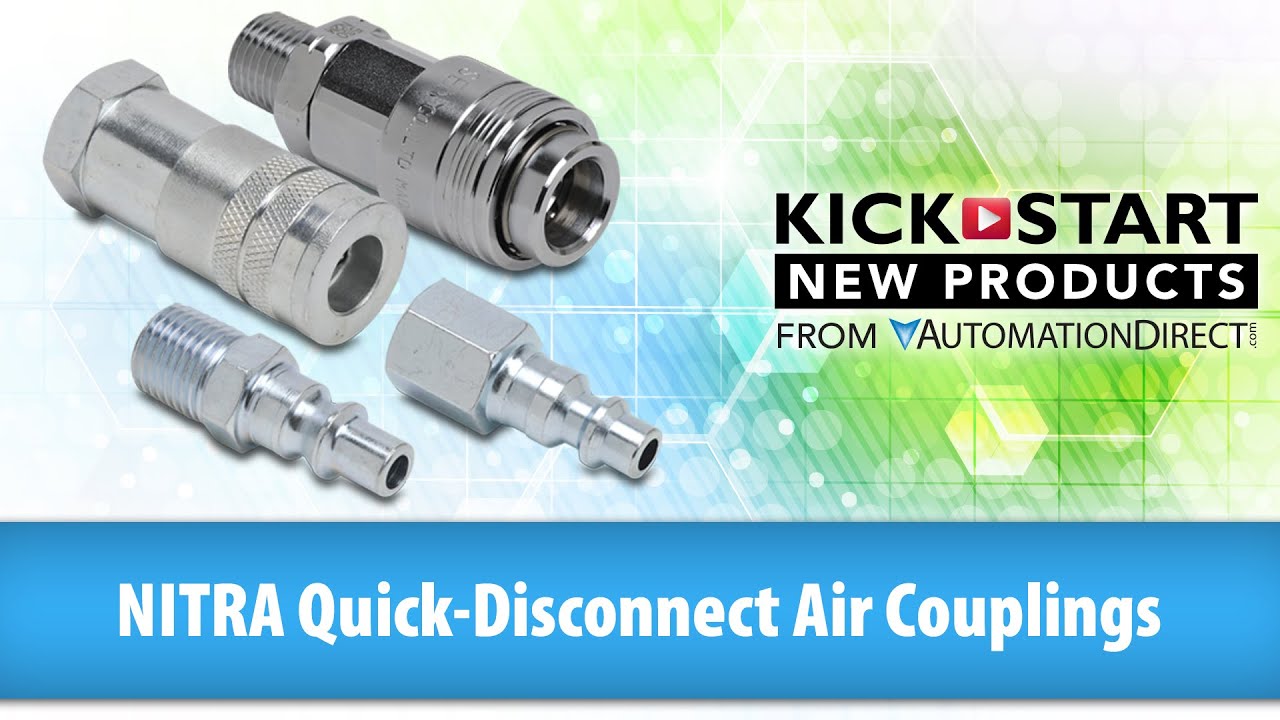 NITRA Quick-Disconnect Air Couplings from AutomationDirect - YouTube