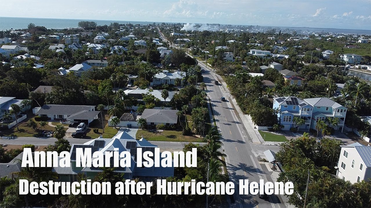 Anna Maria Island Florida Hurricane Helene house on fire entire island ...