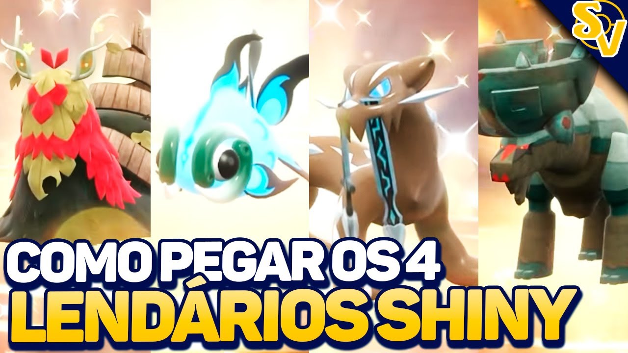 Como pegar OS 4 LENDÁRIOS SHINIES no Pokémon Scarlet & Violet! (Evento ...