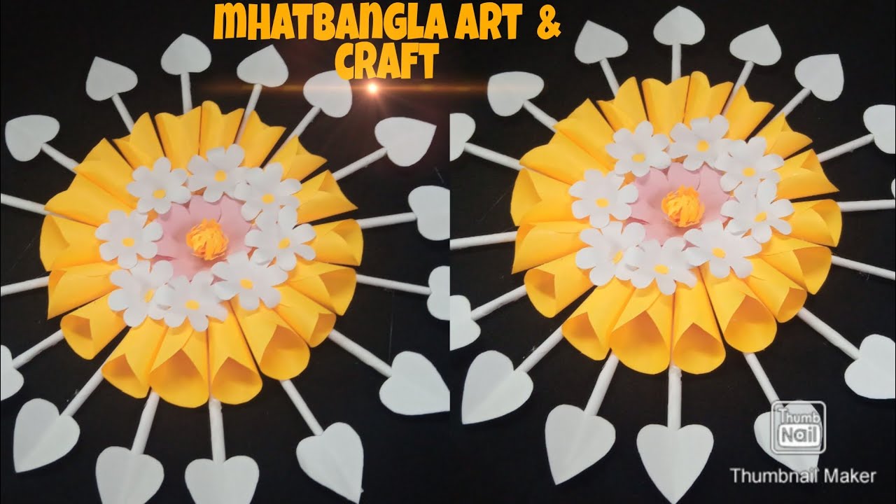 White paper craft easy kagoj diya ful banano | kagojer ful banano o ...