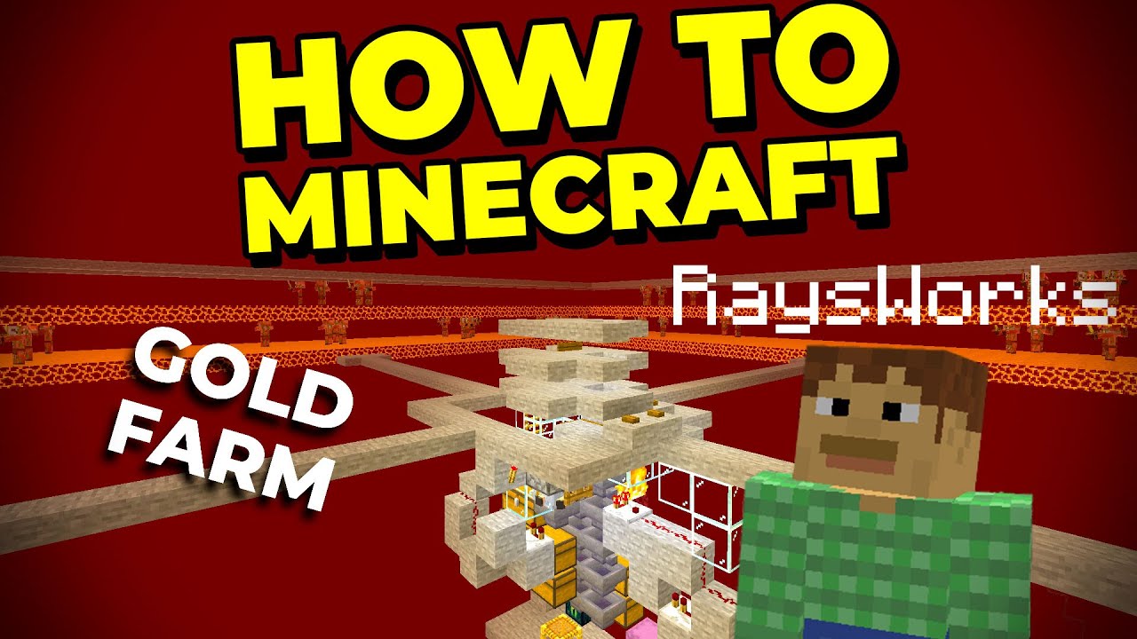 How to Make a Gold Farm With RaysWorks! - How to Minecraft #42 - YouTube