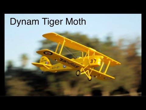 Dynam Tiger Moth 1st Flight. #rcplanes - YouTube