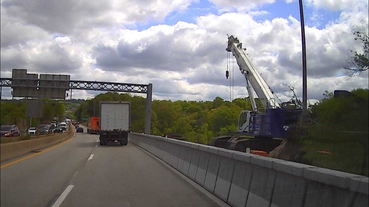 Progress continues in Parkway East bridge replacement - YouTube