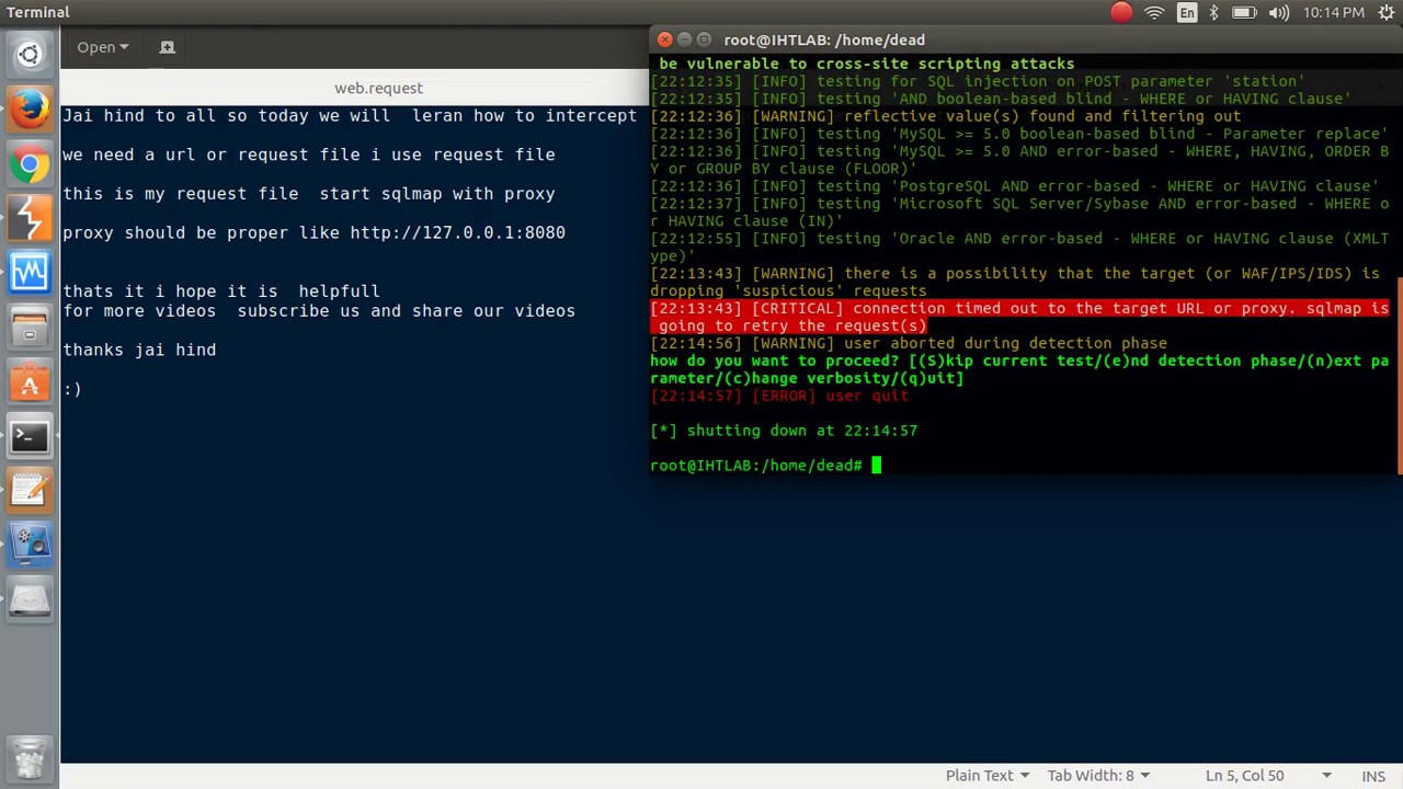 How To Intercept The Sqlmap Data Via Burp Suite Youtube