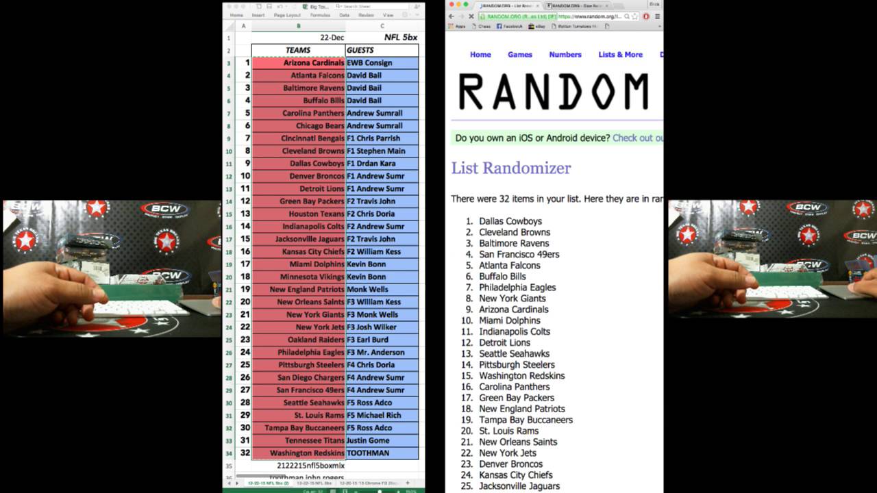 12/23/15 NFL 5-box Mixer - TEAMS Randomization - YouTube