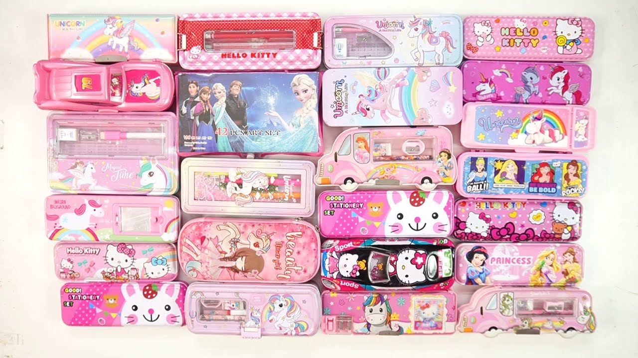 cute unicorn stationery collection,😘 geometry,hello kitty,pencil box ...