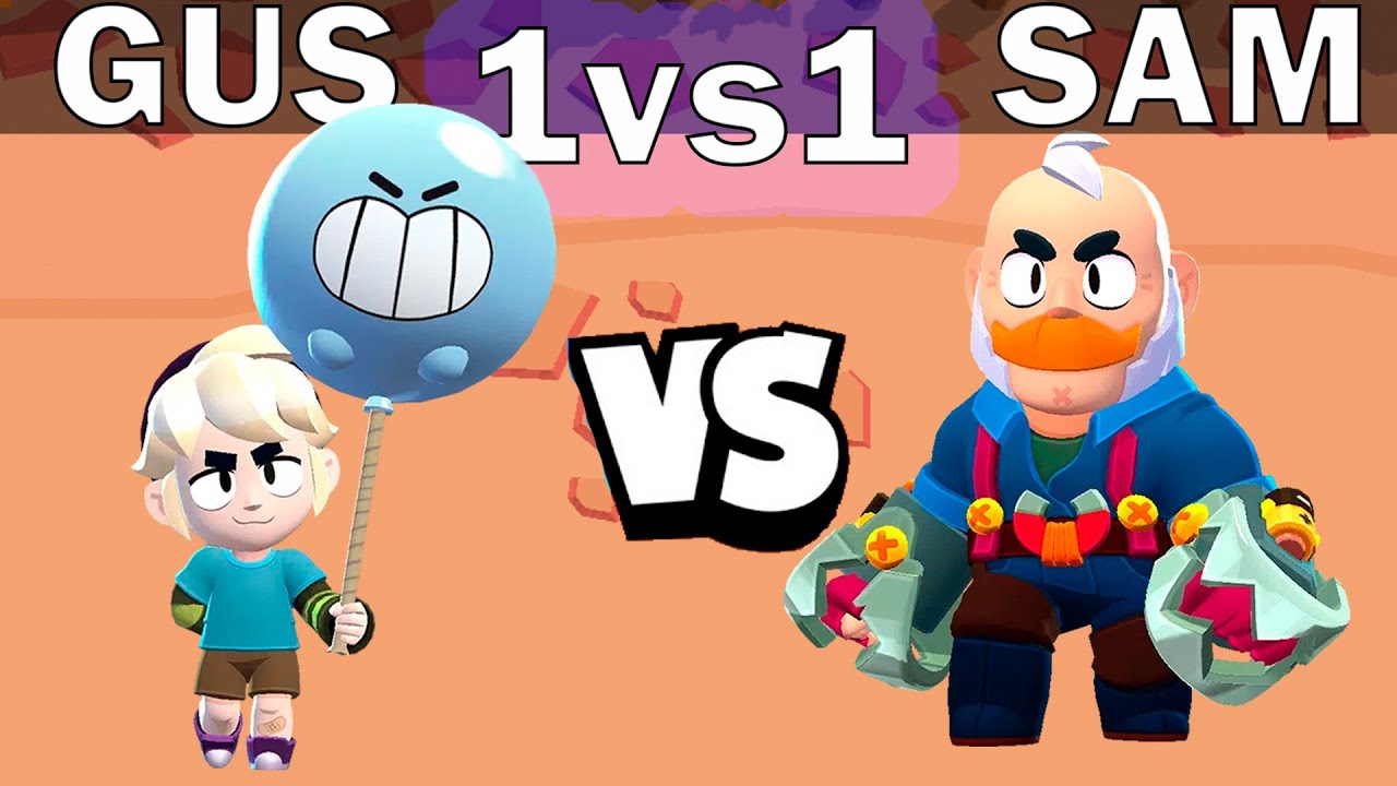 GUS vs SAM | Brawl Stars | 1 vs 1 - YouTube