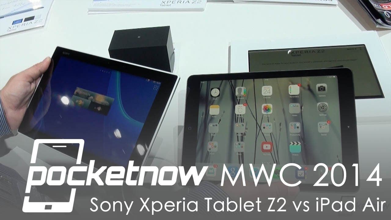 Sony Xperia Tablet Z2 vs iPad Air - MWC 2014 | Pocketnow - YouTube