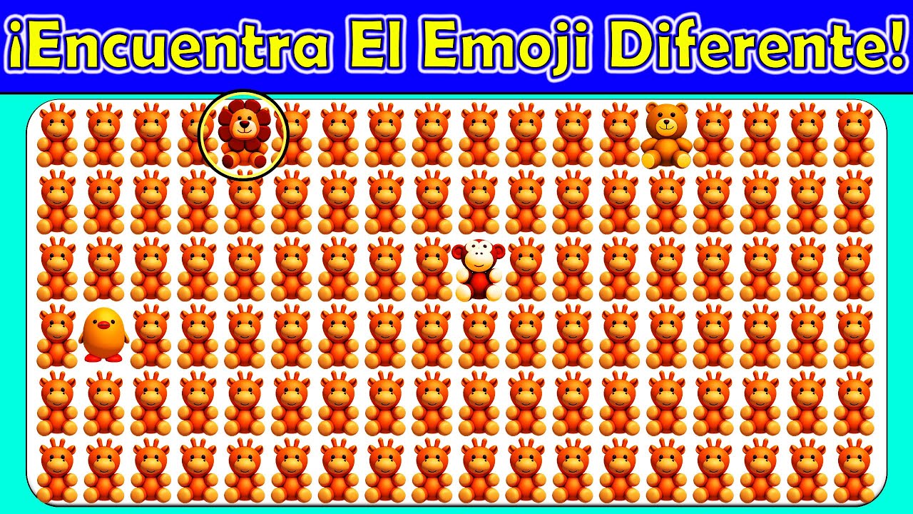Encuentra El Emoji Diferente | JUEGO #293 | León |Prueba de ...