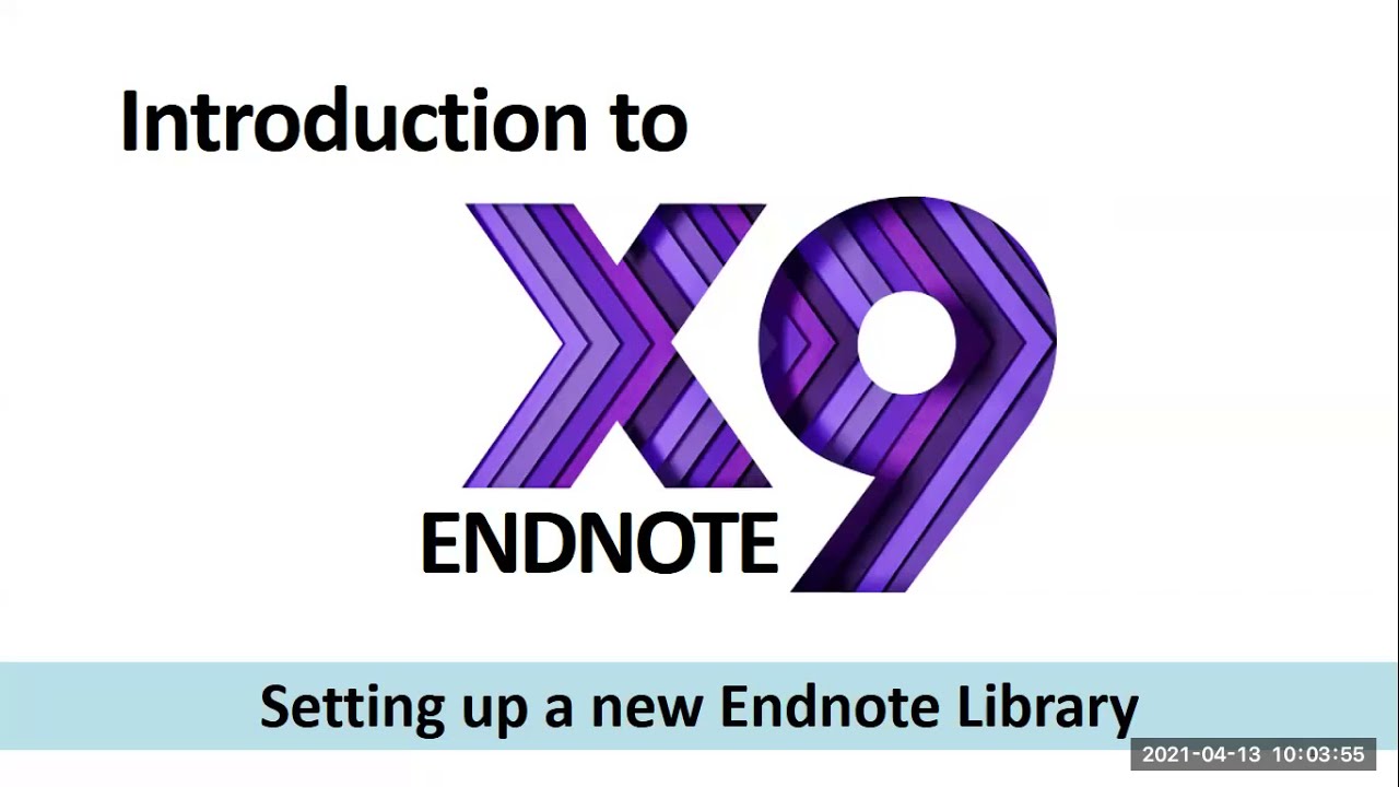 EndNote X9: Creating a new EndNote Library - YouTube