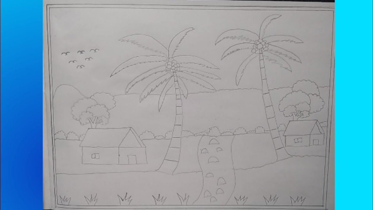 Normal House Drawing || Easy Normal House Drawing || Drawing Tips - YouTube