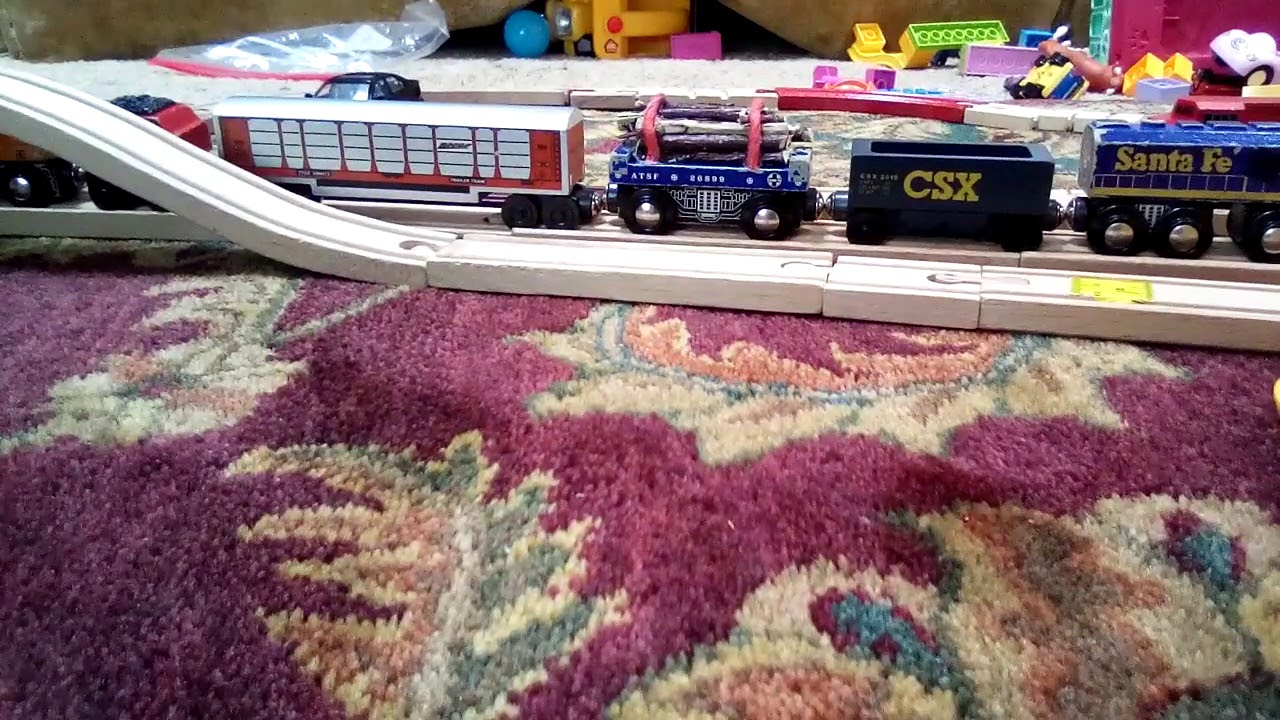 Trains for Kids | How a 5 year old Plays with Wooden Trains | Conner ...