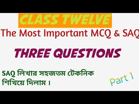 The Most Important SAQ From ' Three Questions ' # The Method Of How To ...