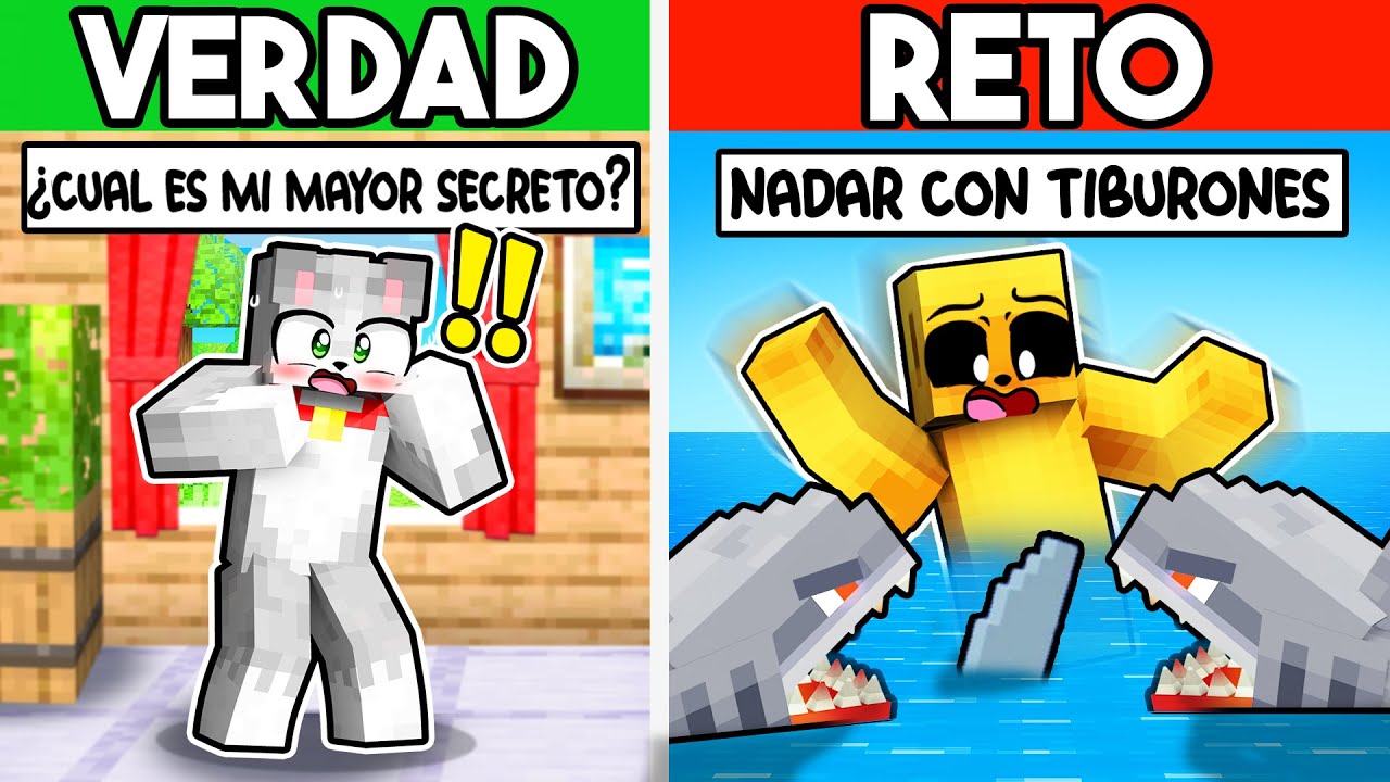 Jugamos VERDAD o RETO en Minecraft! 😂 - YouTube
