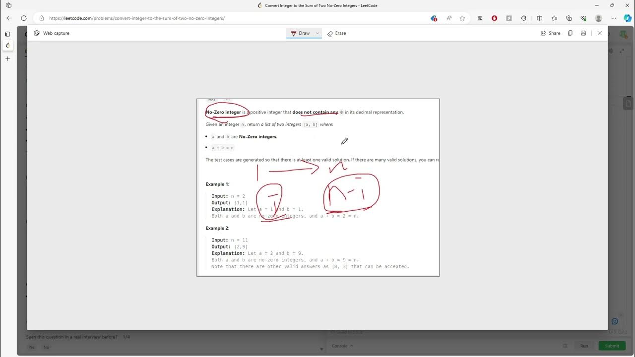 LeetCode 1317 | Convert Integer to the Sum of Two No-Zero Integers | Math | Java - YouTube
