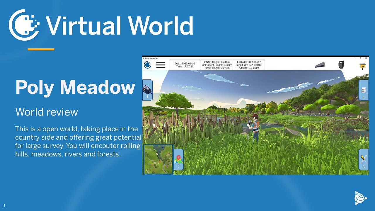 Virtual World - Poly Meadow world review - YouTube