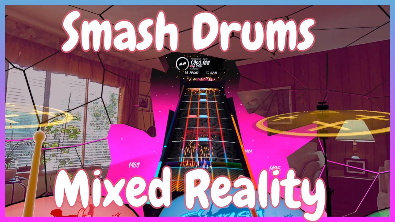 Let's Play Drums in Mixed Reality! Smash Drums on Meta Quest 3 #metaquest3 #mixedreality # ...