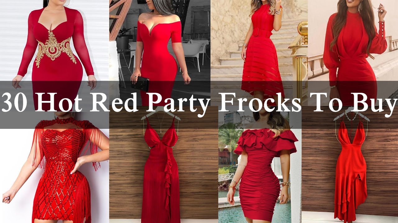30 Top Red Party Dress Collection for Girls 2020 - YouTube