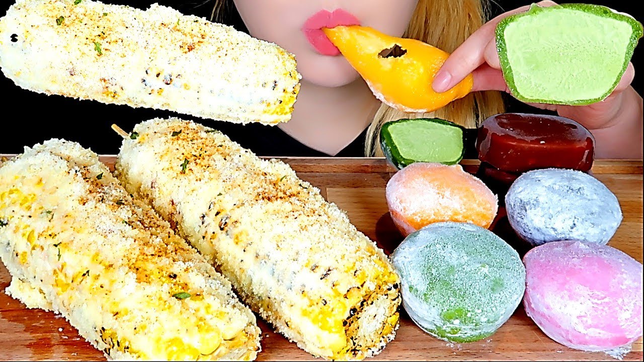 ELOTE (MEXICAN STREET CORN)🌽 MOCHI ICE CREAM CHOCOLATE COVERED ICE ...