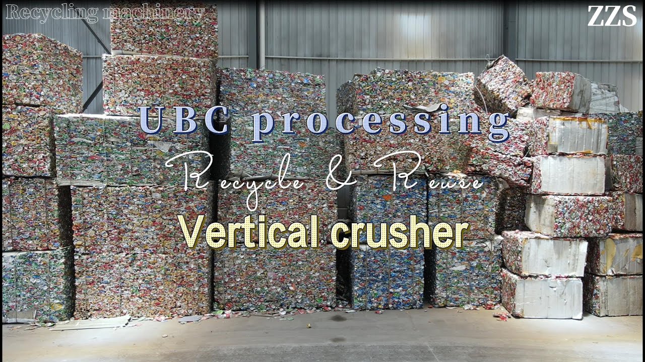 UBC processing and recycling. / Scrap metal crusher line on customer ...