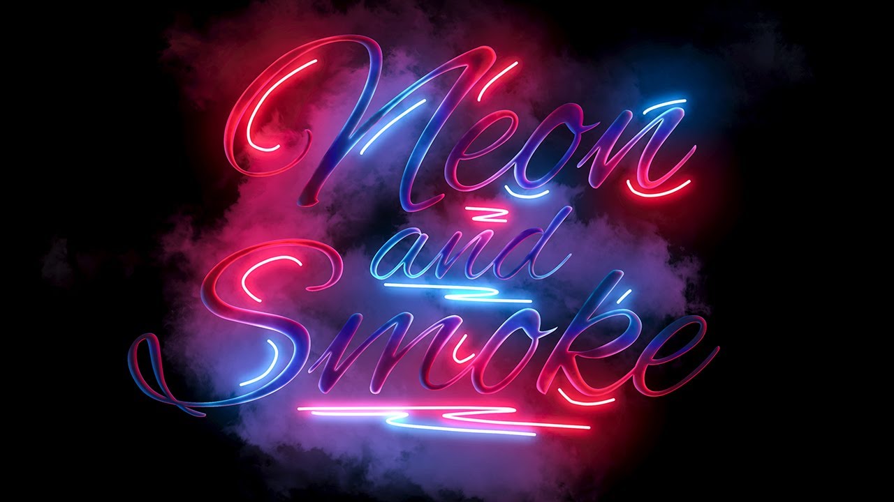 Neon and Smoke Photoshop effect tutorial - YouTube
