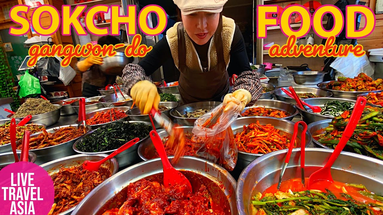 Sokcho Korea Food Adventure Round 2! Traditional Markets, Live Fish ...